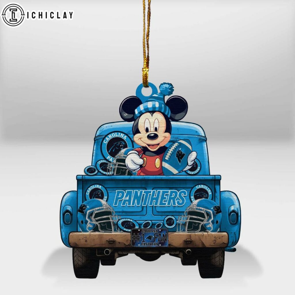 Carolina Panthers Mickey Mouse Christmas Ornament - ichiclay