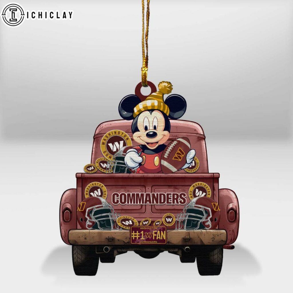 Washington Commanders Mickey Mouse Christmas Ornament - ichiclay