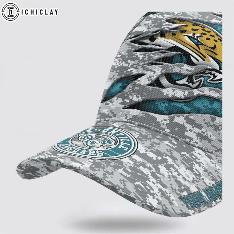 Custom Name NFL Jaguars Camo US Classic Baseball Cap - ichiclay
